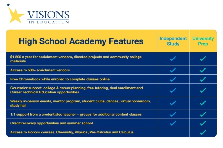 Online High School Options - Visions In Education