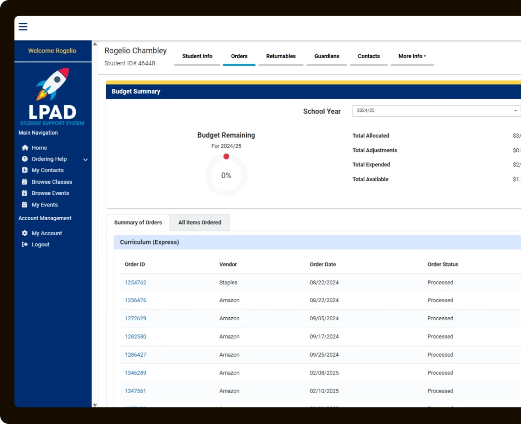 LPAD Student Ordering - Visions In Education